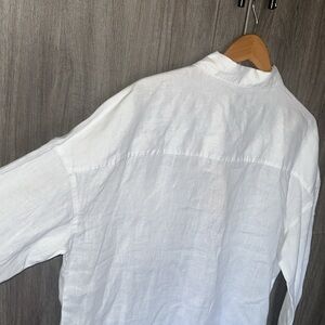 Rachel Zoe | Tops | Rachel Zoe White Linen Shirt | Poshmark